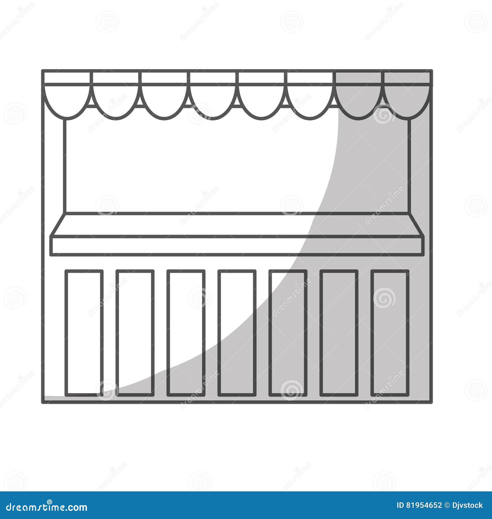 Store stand icon image stock vector. Illustration of street - 81954652