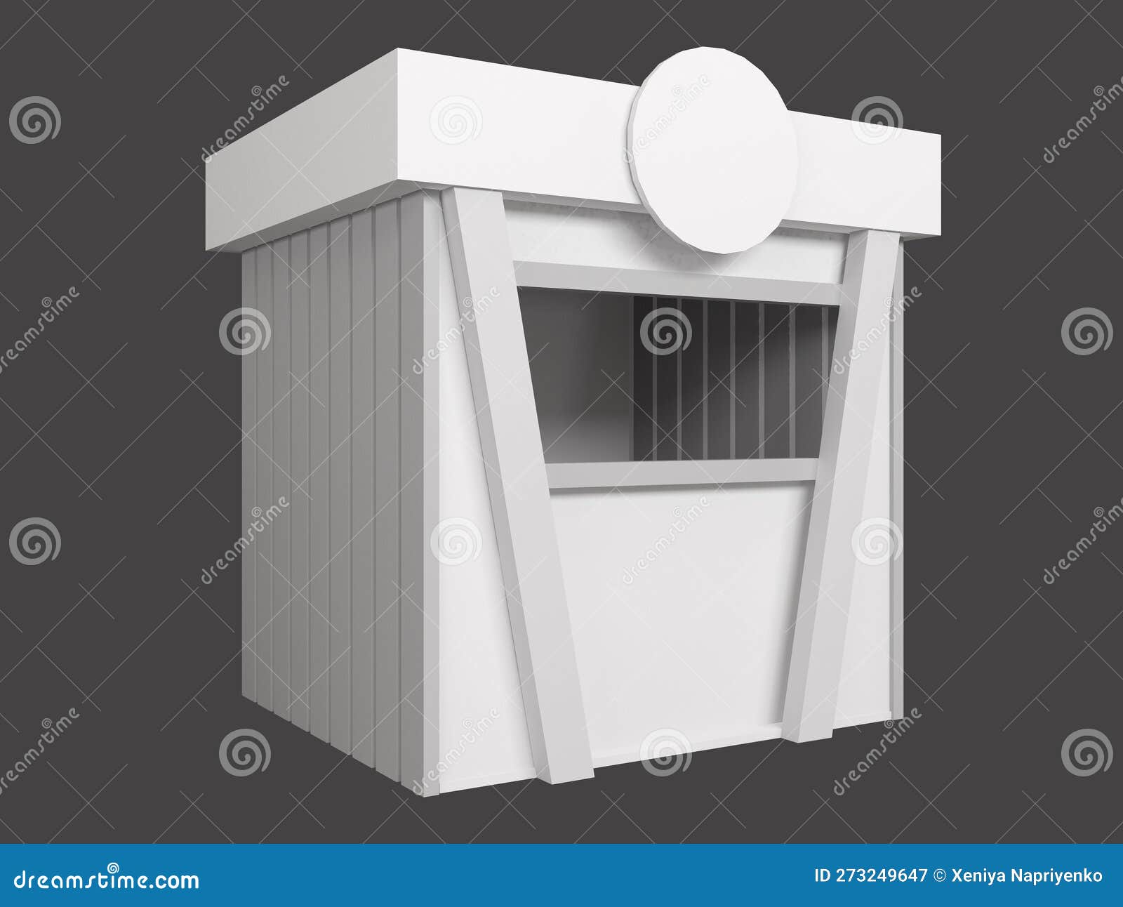 Store Stand Mock Up 3d Render Stock Illustration - Illustration of ...