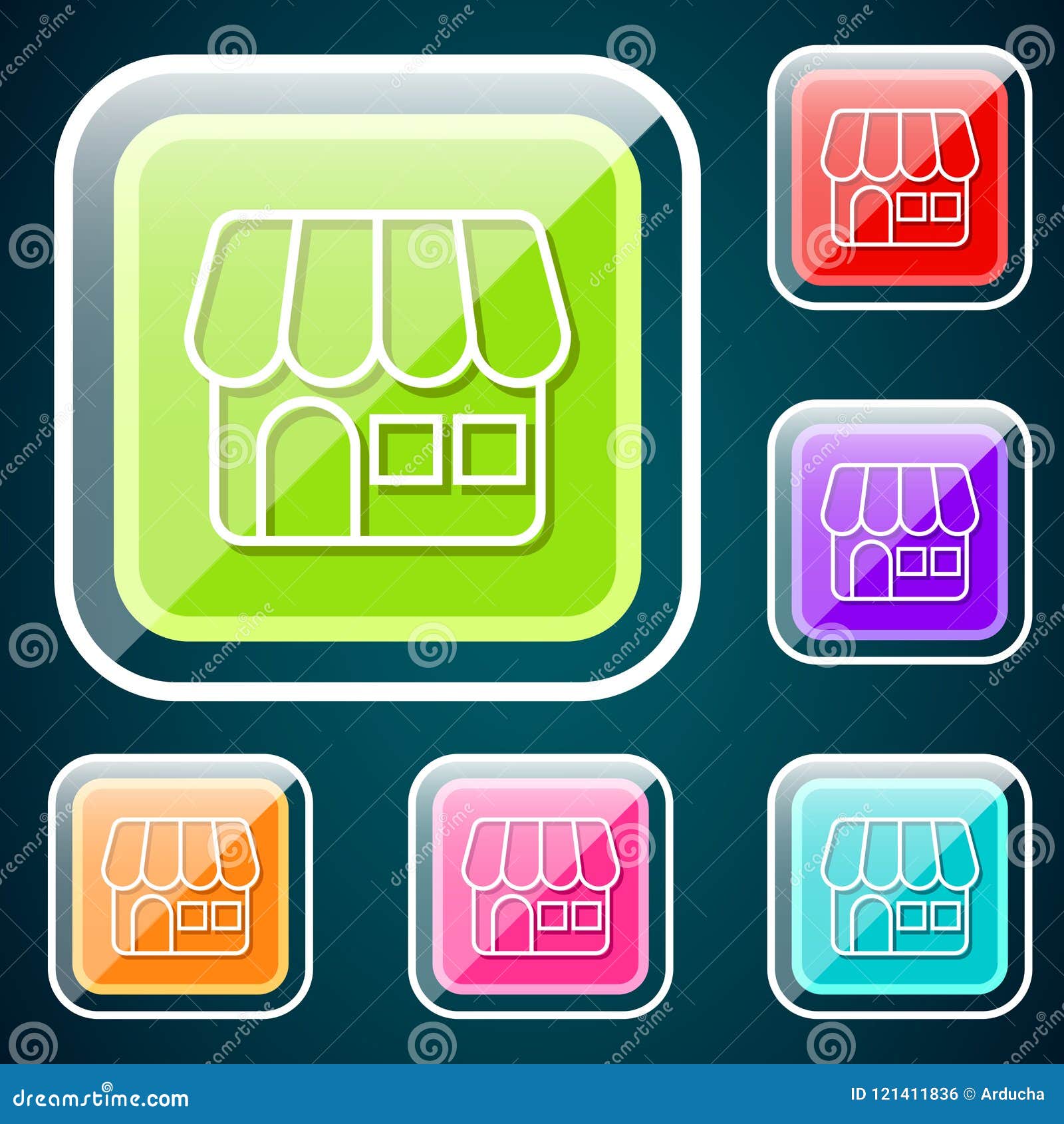 Store symbol stock vector. Illustration of glass, shopping - 121411836