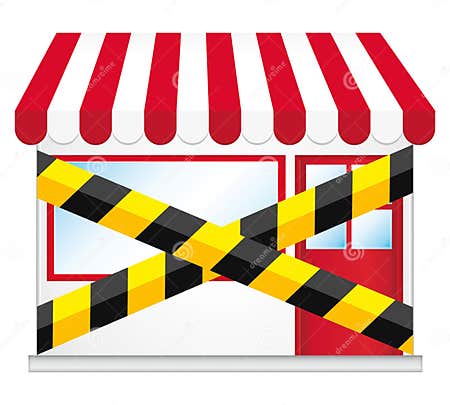 Store Under Construction. Vector. Illustration Stock Vector ...