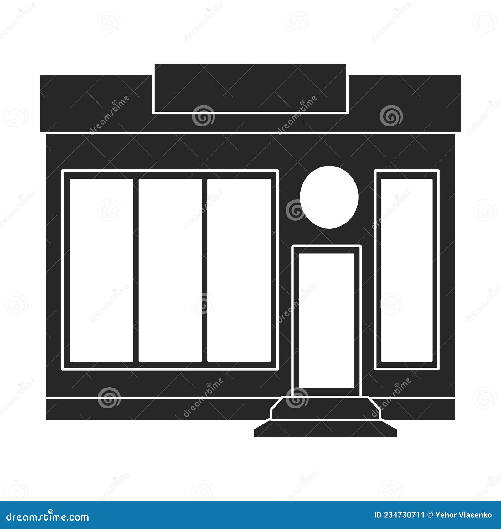 Store Vector Icon.Black Vector Icon Isolated on White Background Store ...