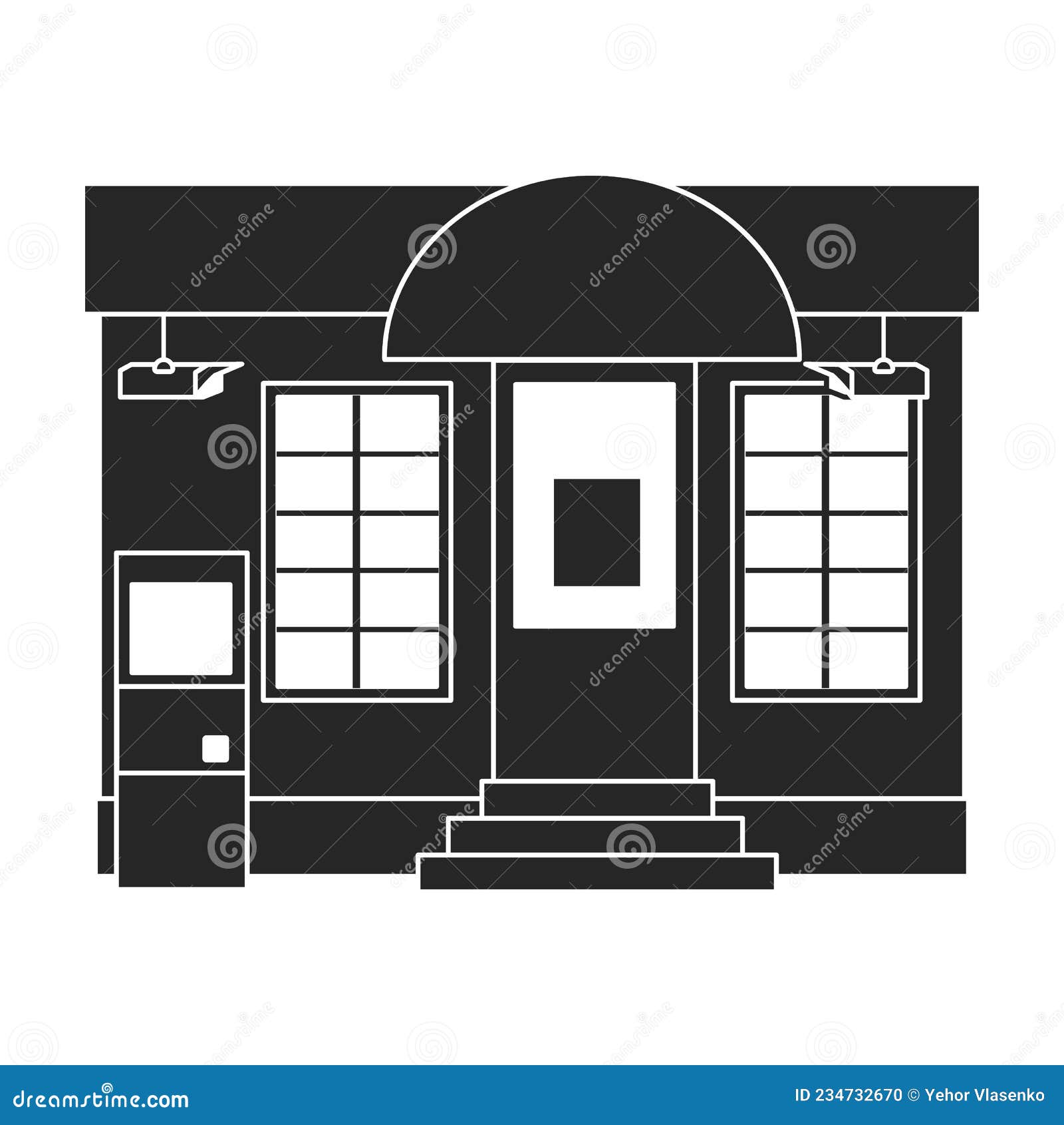 Store Vector Icon.Black Vector Icon Isolated on White Background Store ...