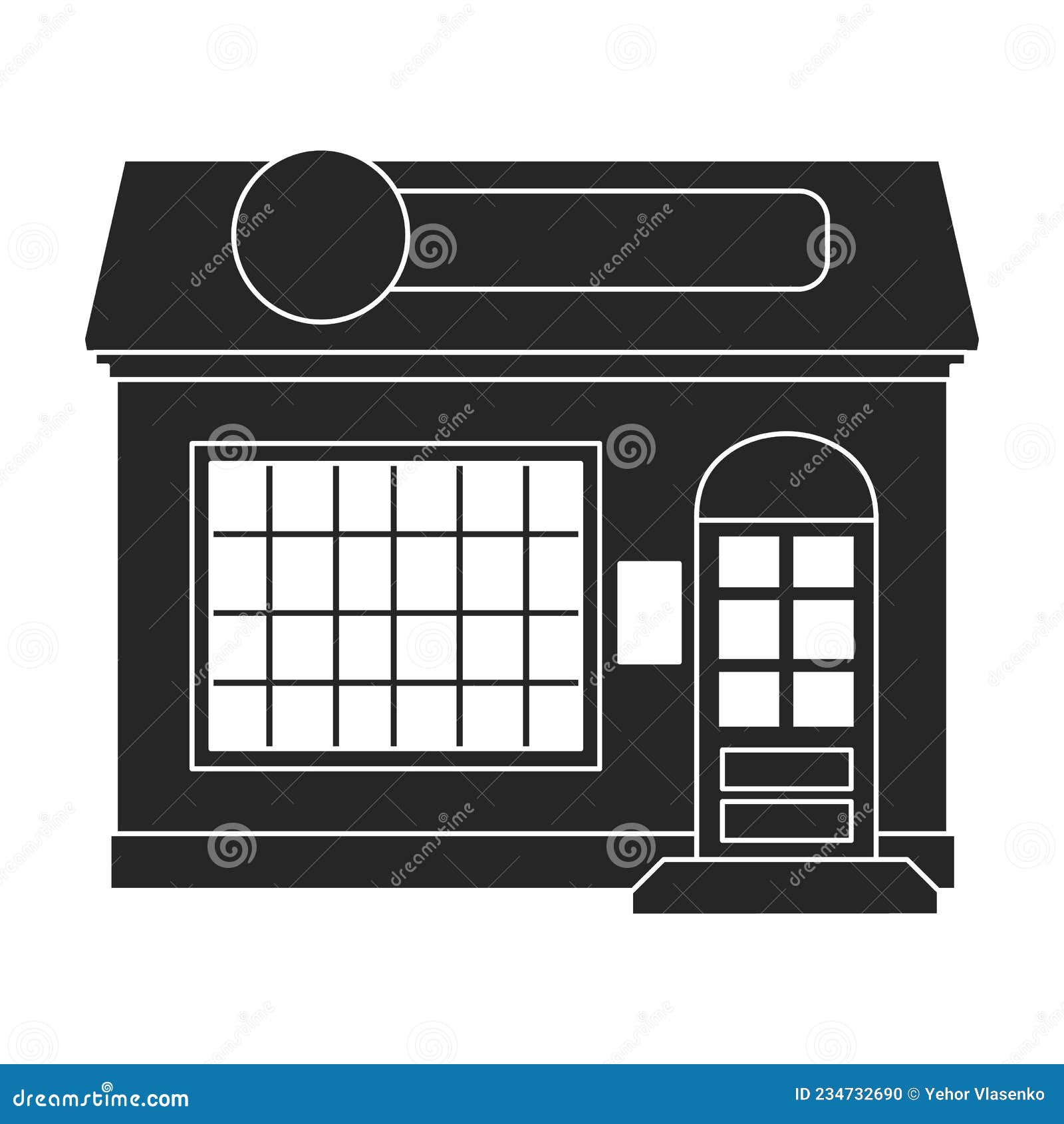 Store Vector Icon.Black Vector Icon Isolated on White Background Store ...