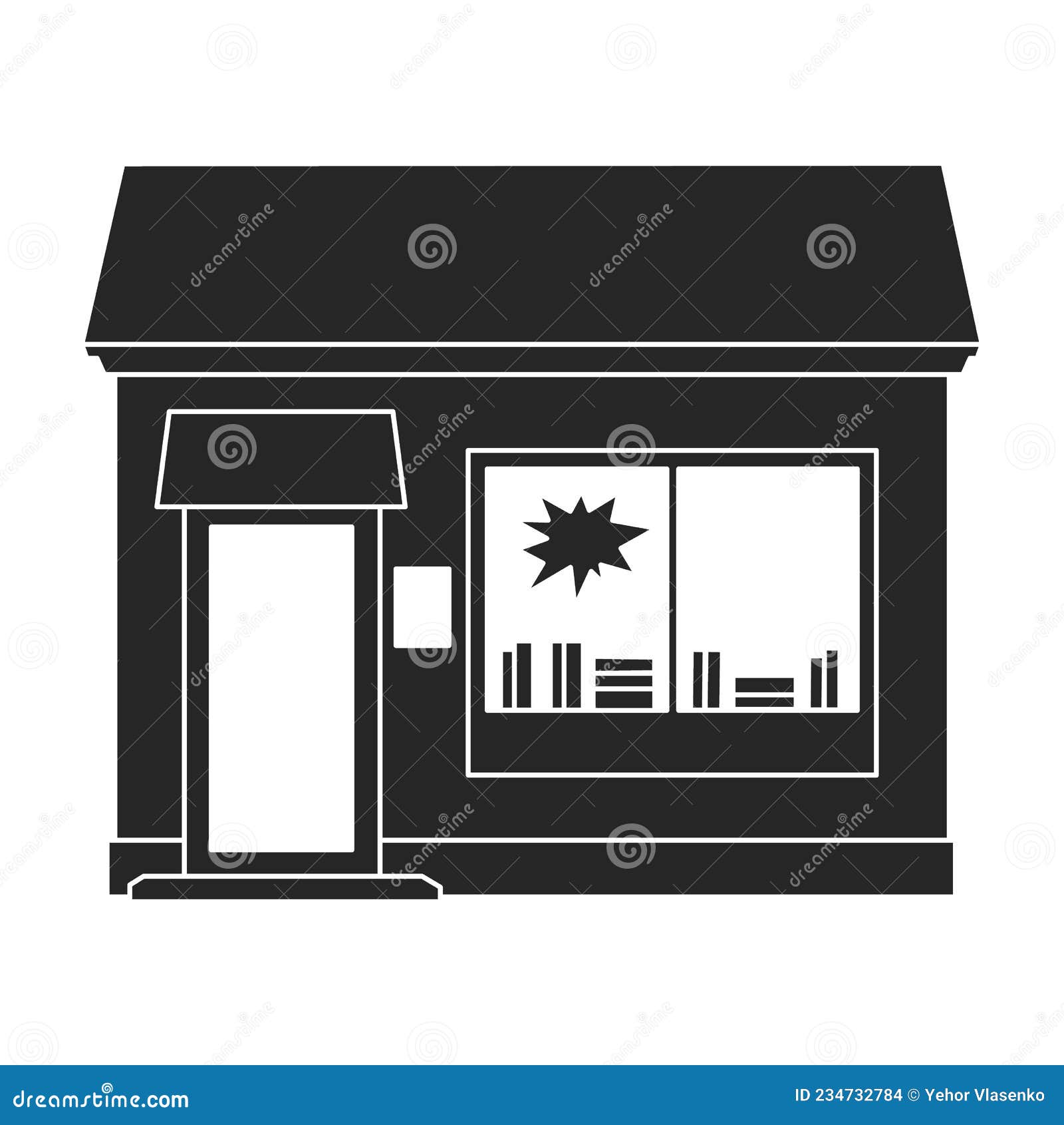 Store Vector Icon.Black Vector Icon Isolated on White Background Store ...