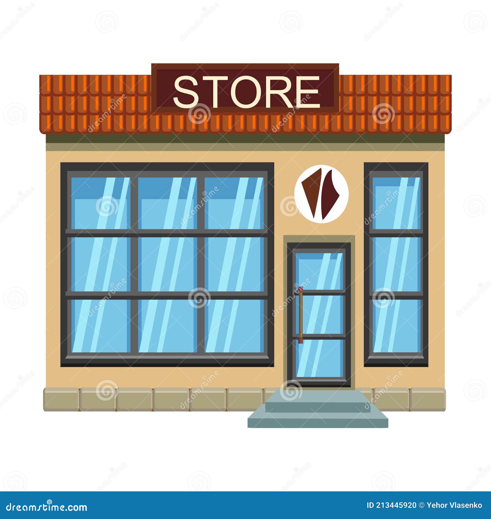 Store Vector Icon.Cartoon Vector Icon Isolated on White Background ...