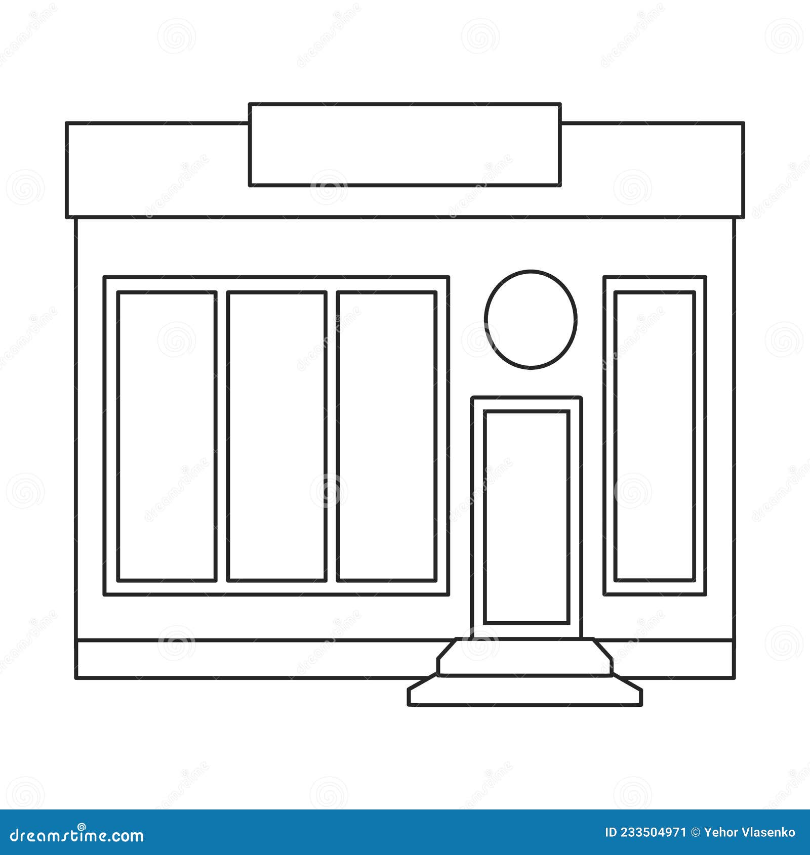 Store Vector Icon.Outline Vector Icon Isolated on White Background ...