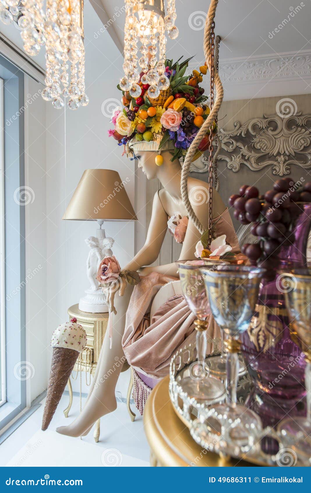 Store Window at Night stock image. Image of mannequin - 49686311
