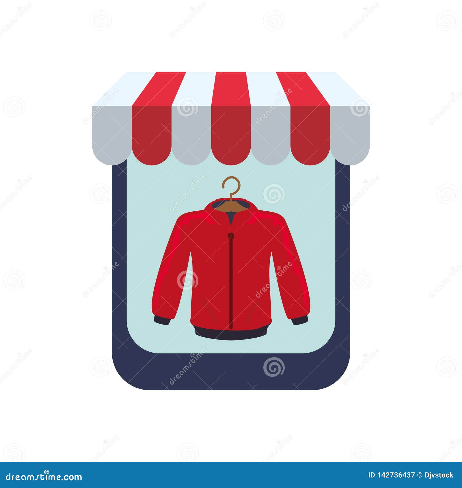 Store window showcase icon stock vector. Illustration of rent - 142736437