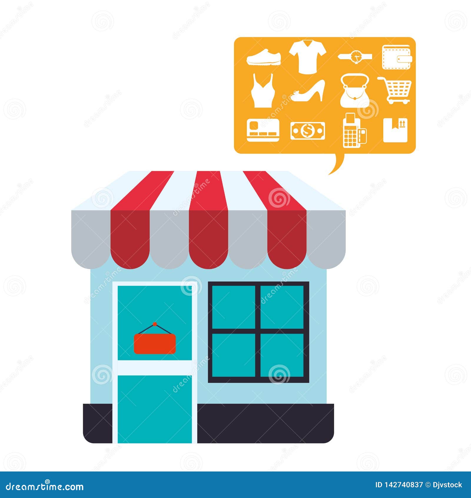 Store window showcase icon stock vector. Illustration of display ...