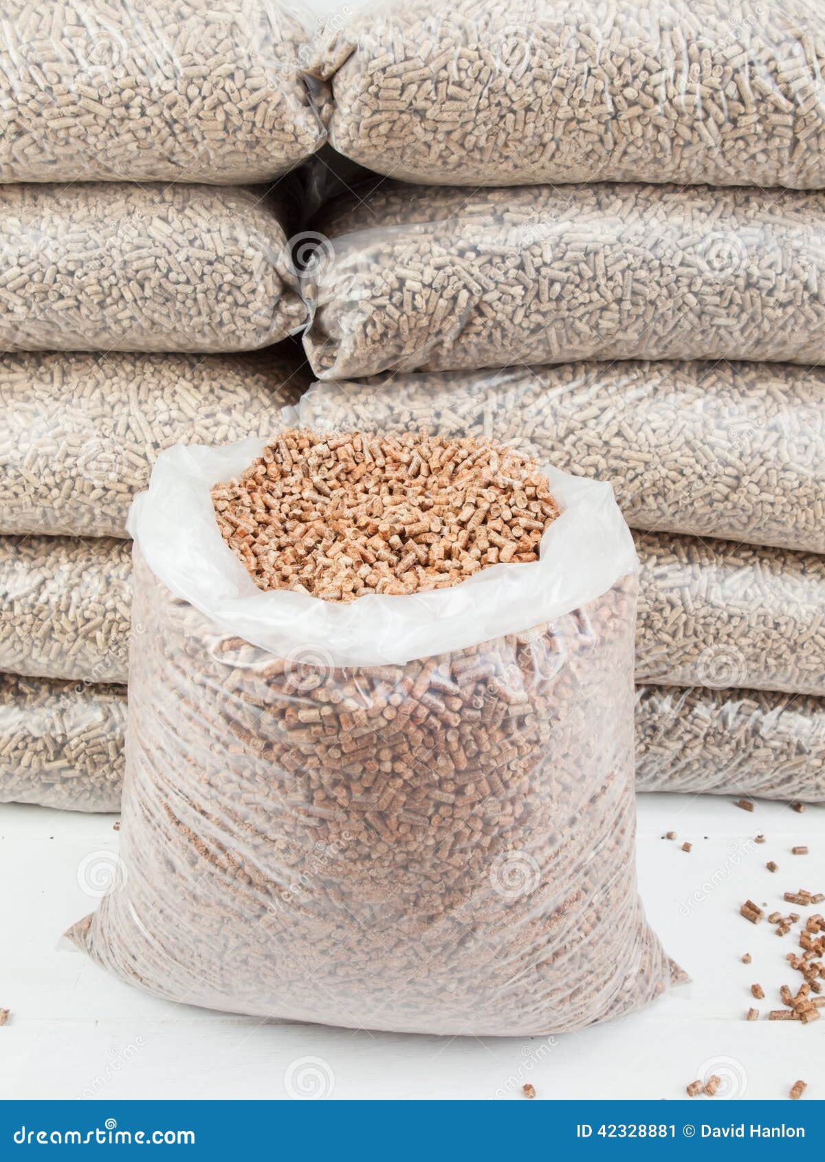 Store of wood pellets stock image. Image of fuel, bagged - 42328881