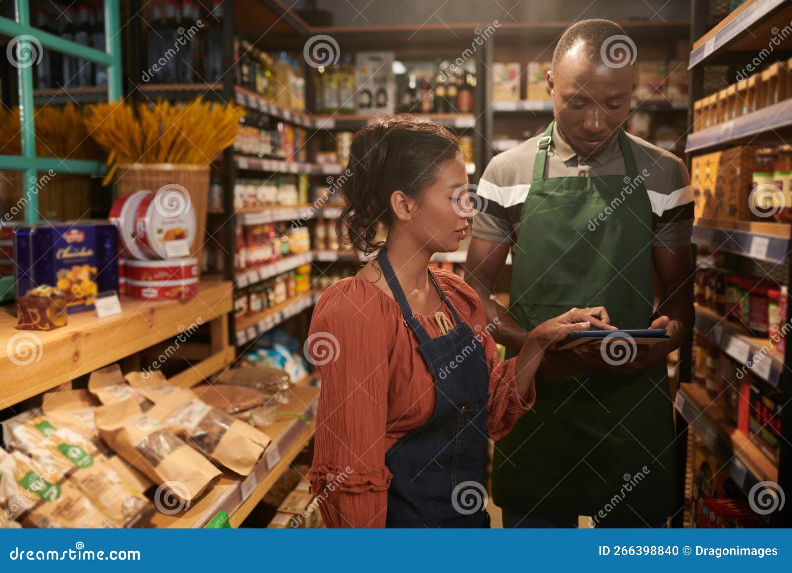 Store Workers Checking Assortment Stock Photo - Image of occupation ...