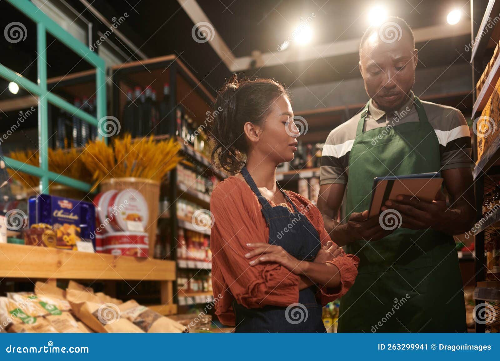 Store Workers Collecting Order Stock Image - Image of product, working ...
