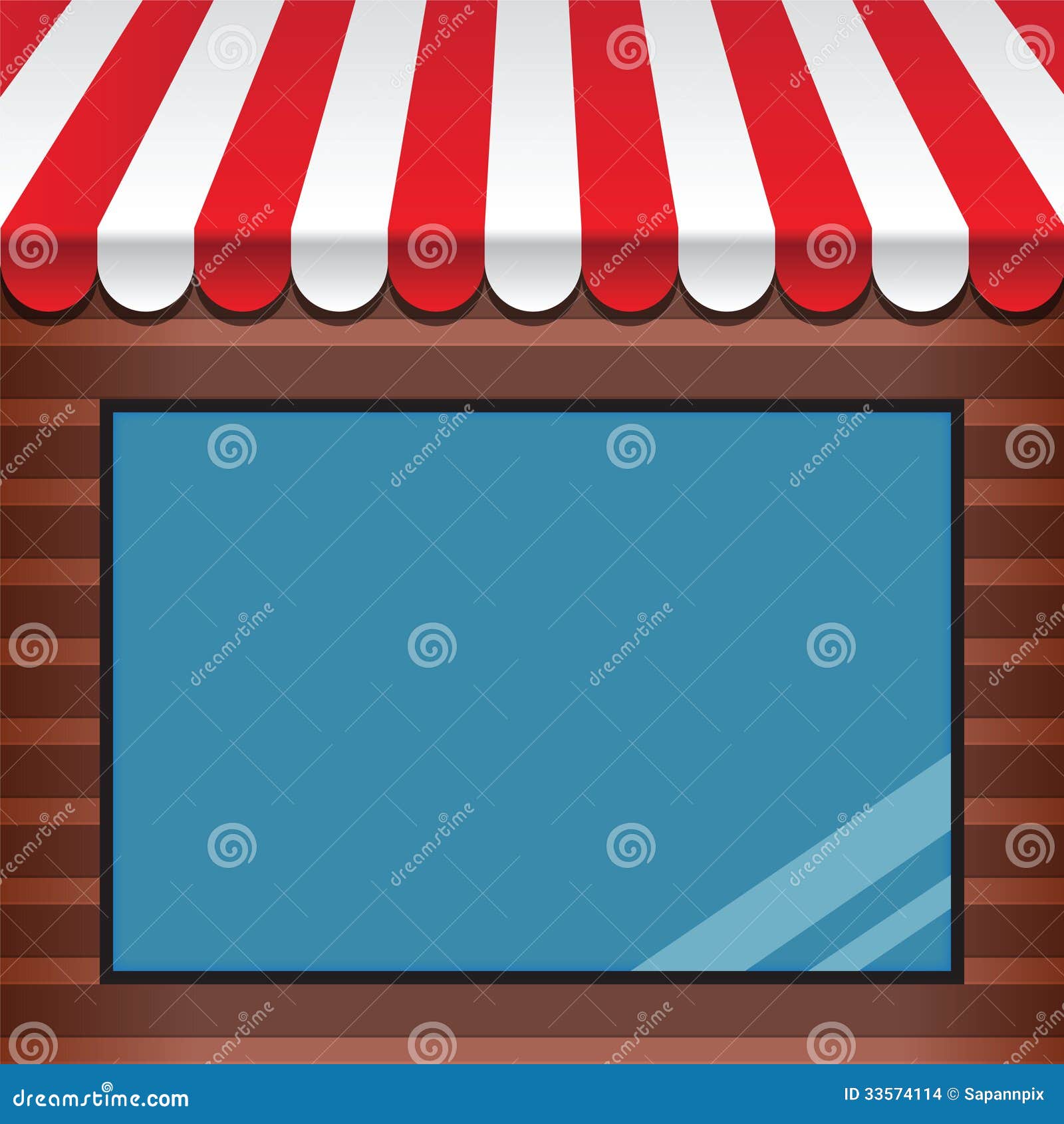 Storefront With Awning Vector Illustration | CartoonDealer.com #33574114