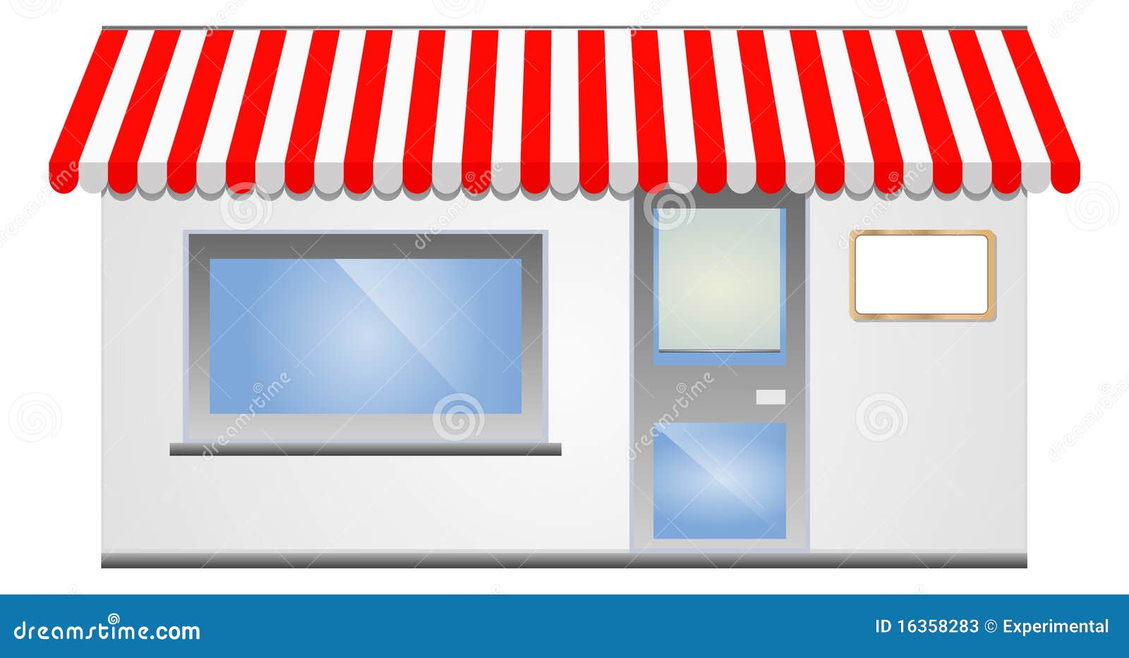 Storefront Awning in red stock vector. Illustration of frame - 16358283