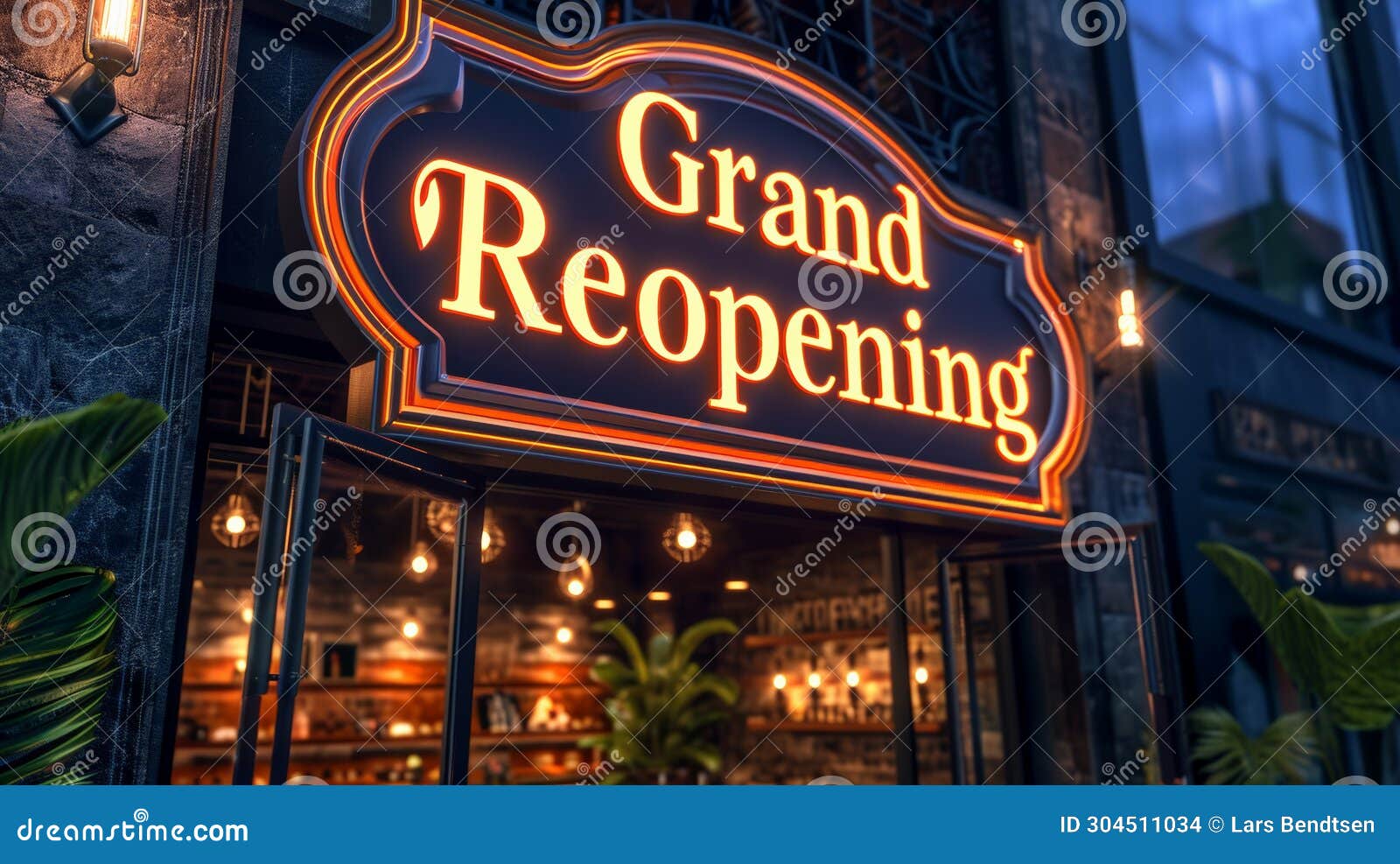 Storefront Banner: Grand Reopening - AI Generated Stock Illustration ...