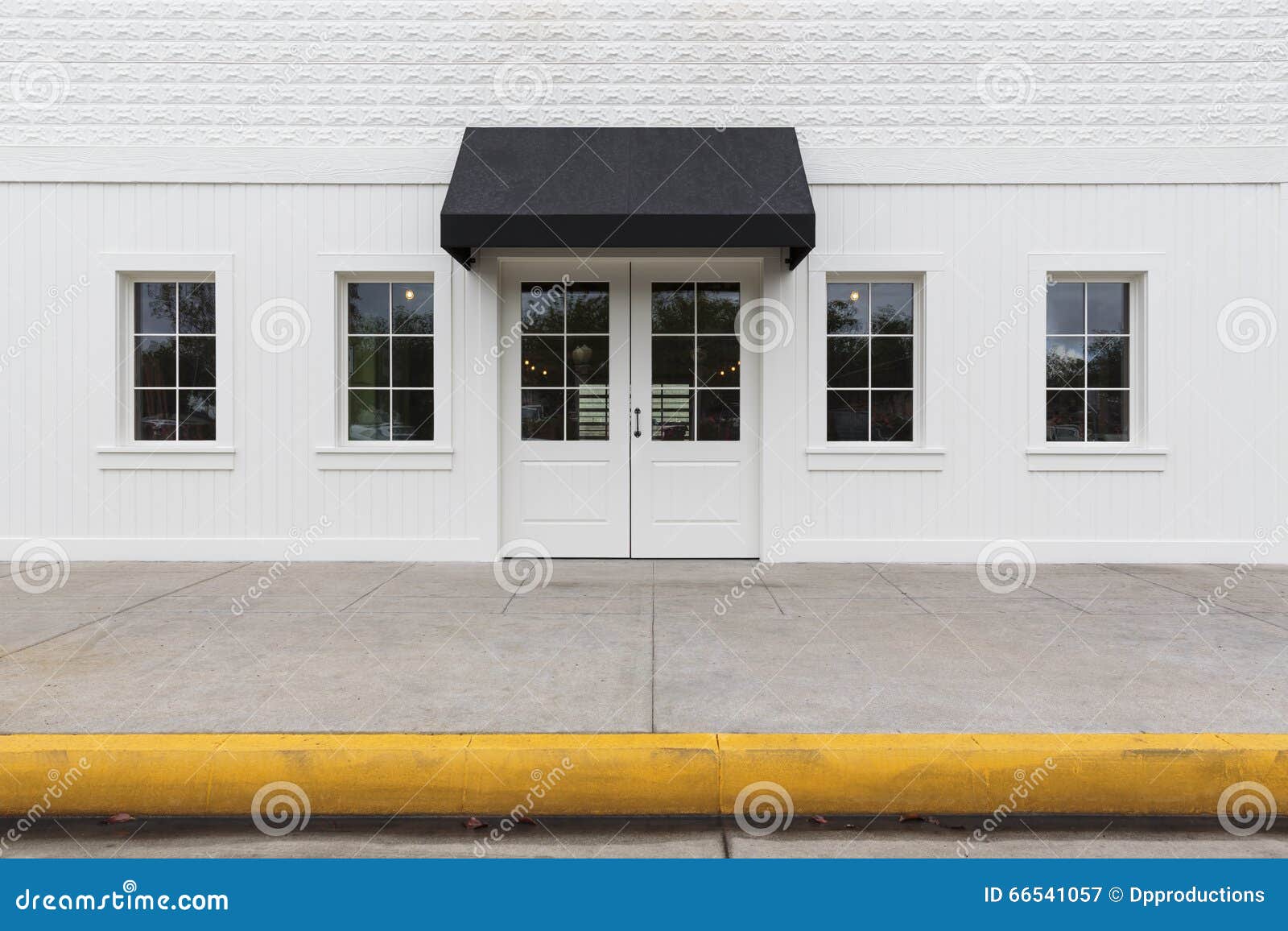 Storefront Building With Black Awning Stock Image | CartoonDealer.com ...