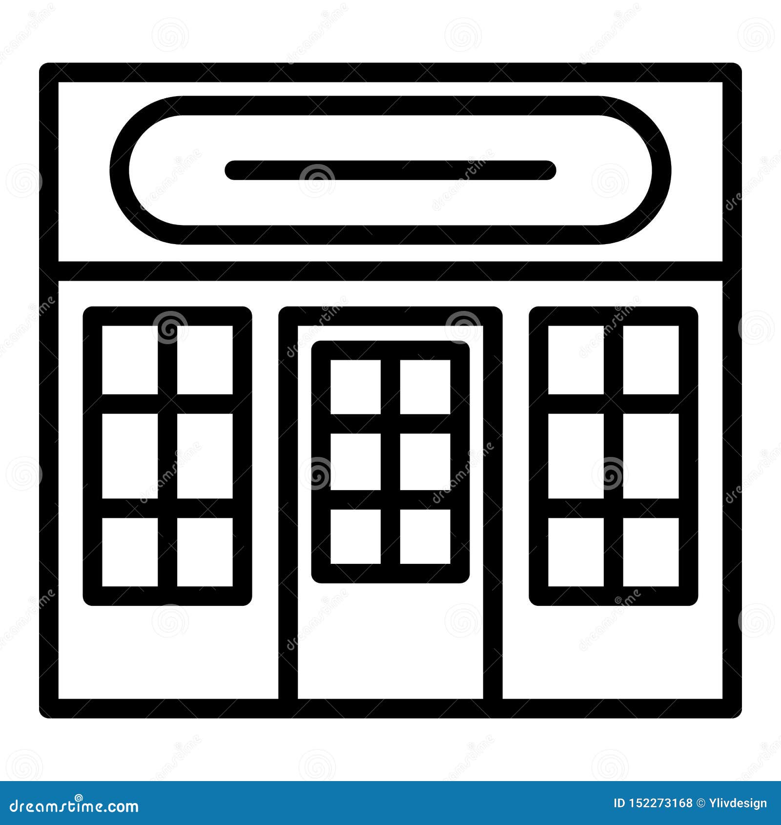 Storefront Icon, Outline Style Stock Vector - Illustration of ...