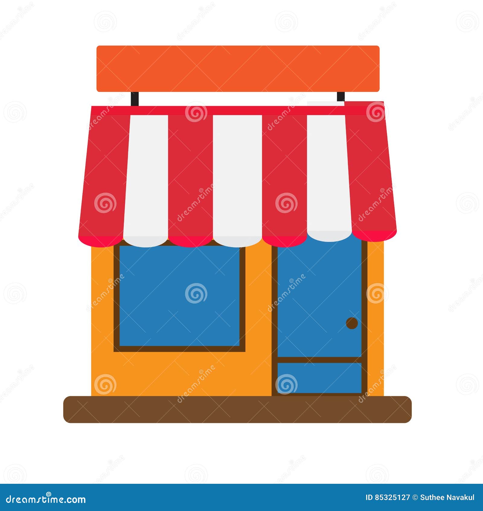 Storefront Icon, Cartoon Style Vector Illustration | CartoonDealer.com ...