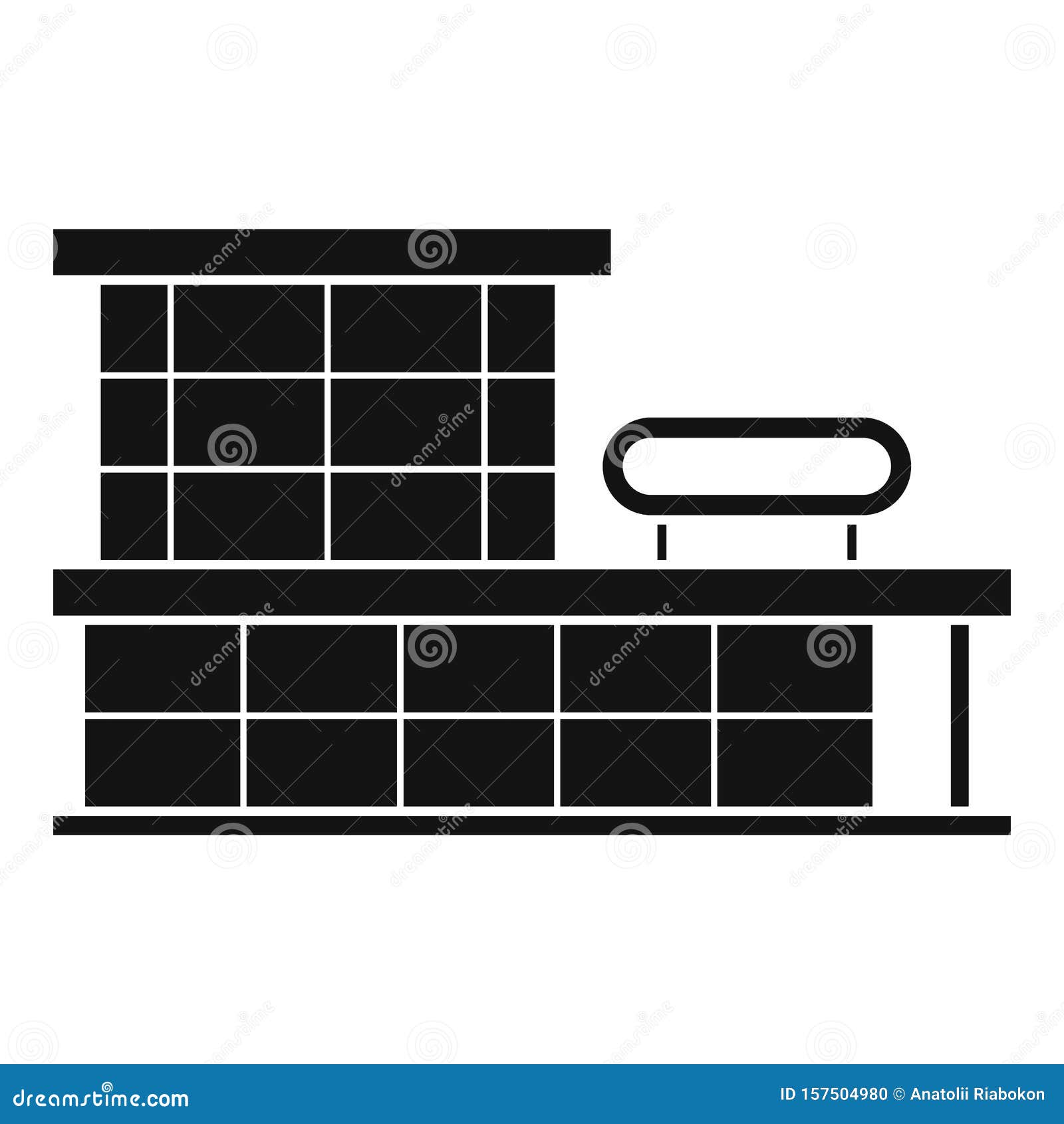Storefront Mall Icon, Simple Style Stock Vector - Illustration of ...