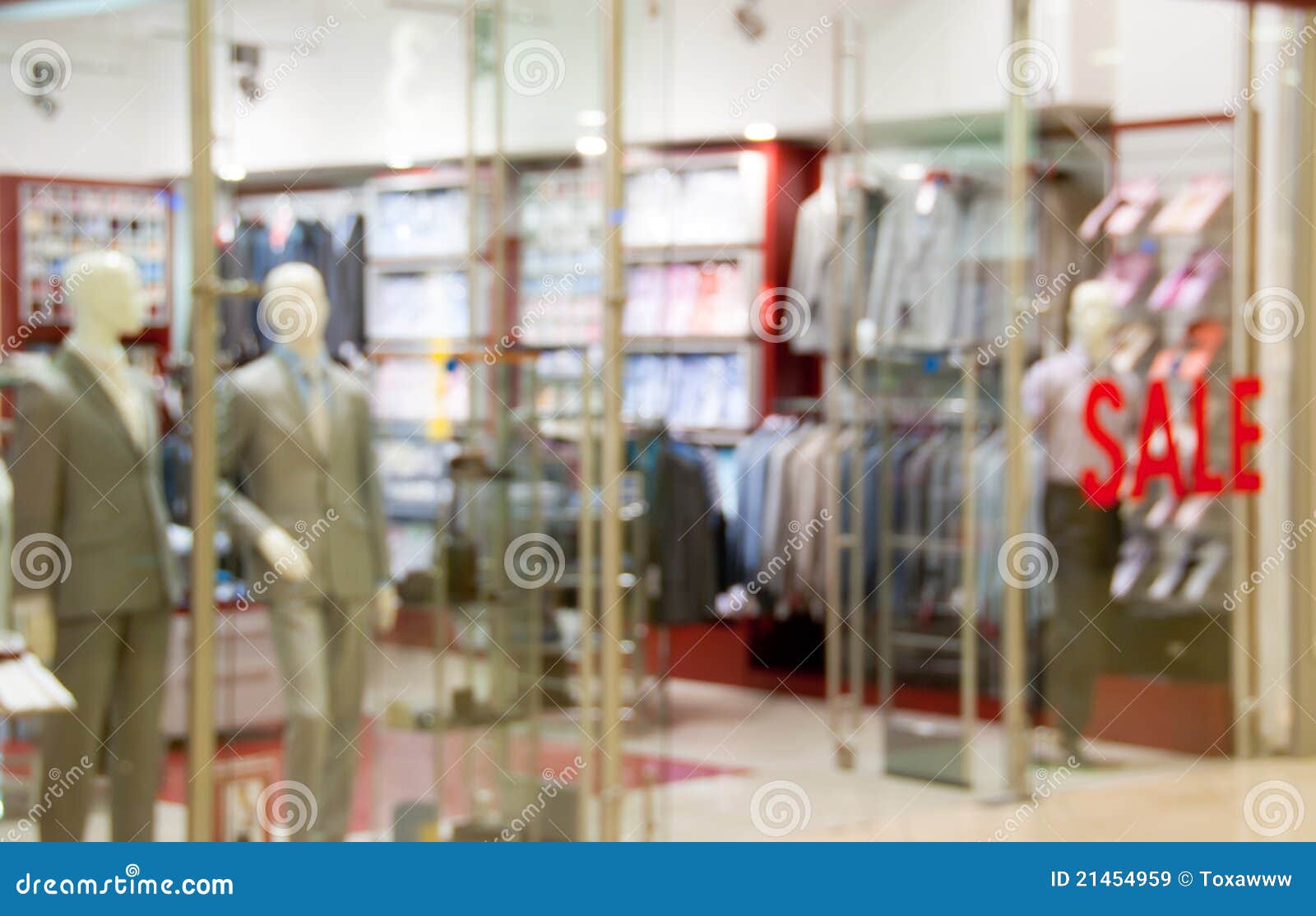 Storefront of Men S Clothing Shop Stock Image - Image of case ...
