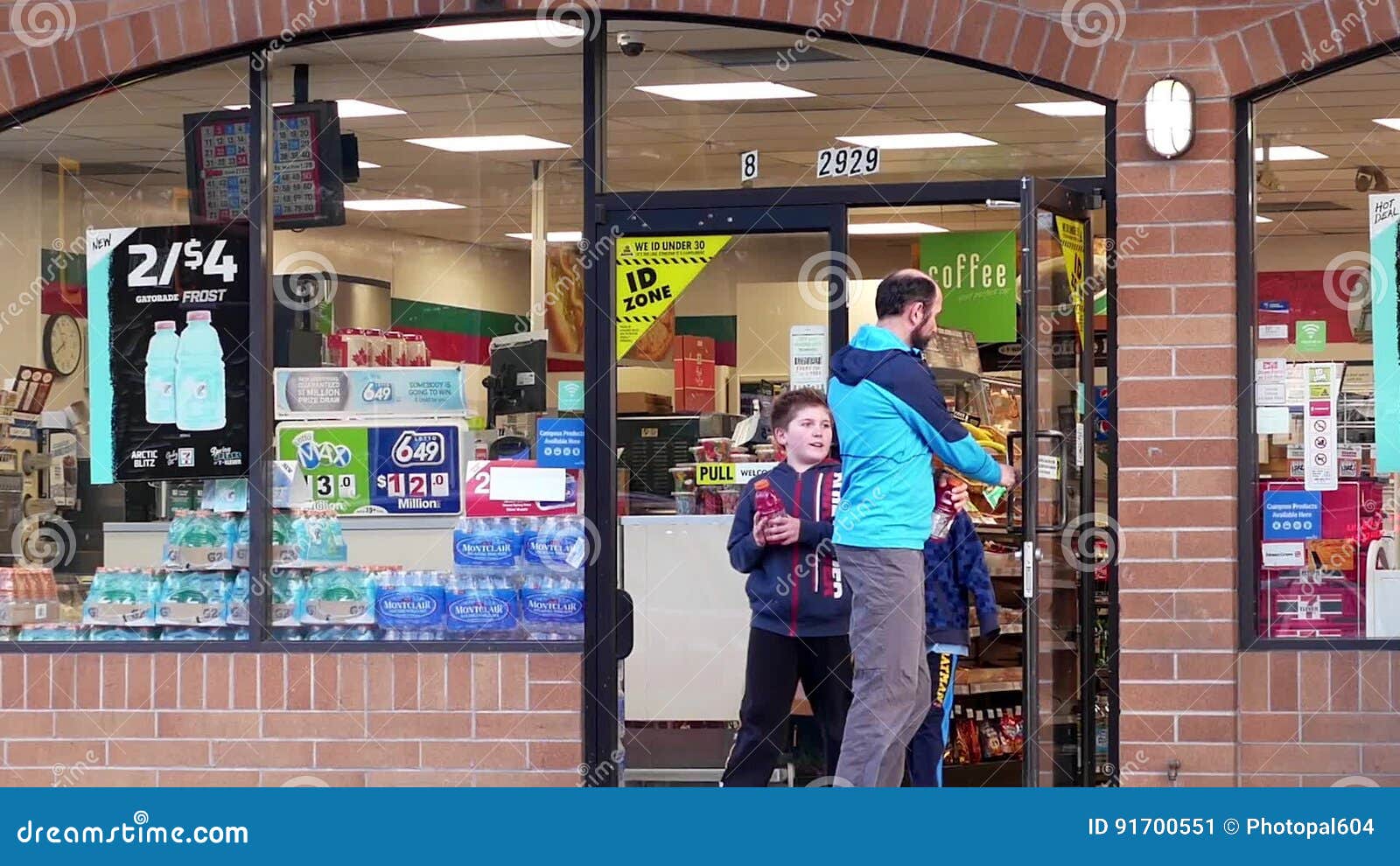 Storefront of People Leaving of Main Entrance Stock Video - Video of ...