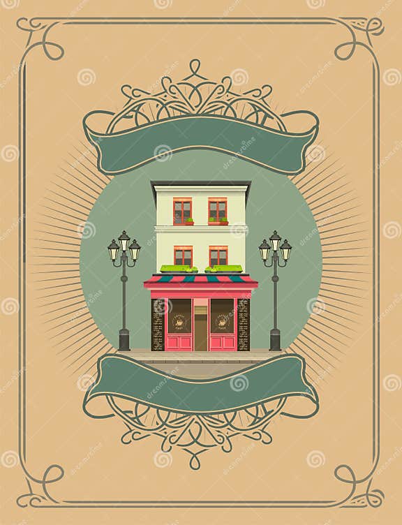 Storefront stock vector. Illustration of facade, industry - 52639532