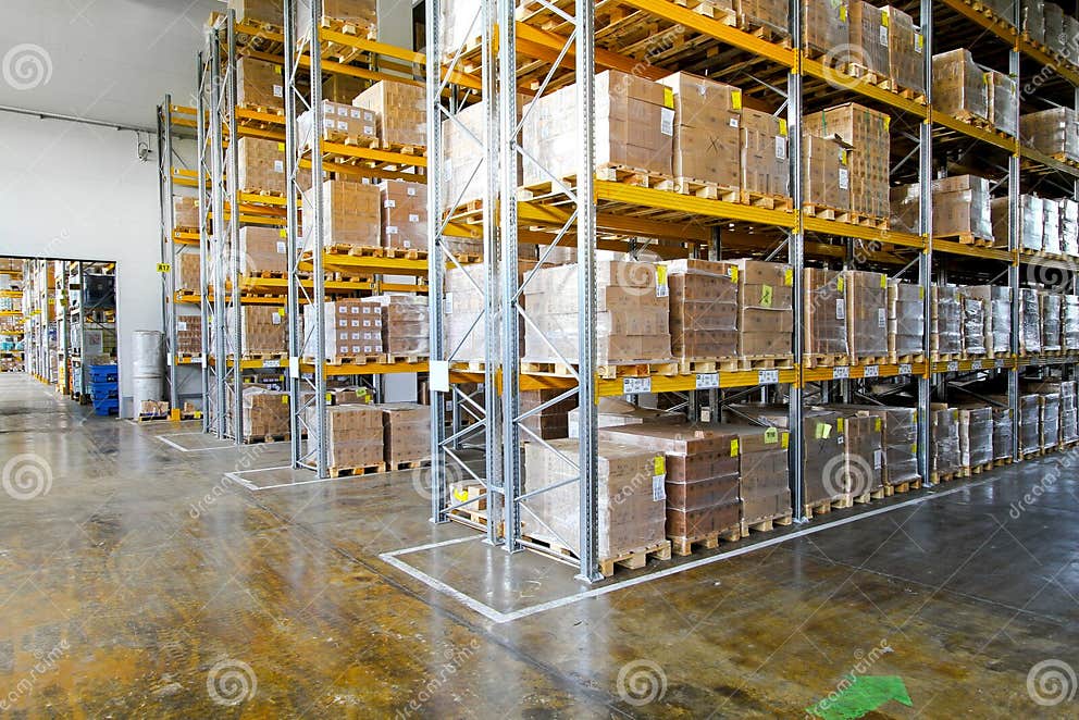 Storehouse stock image. Image of shelving, logistic, factory - 18936973