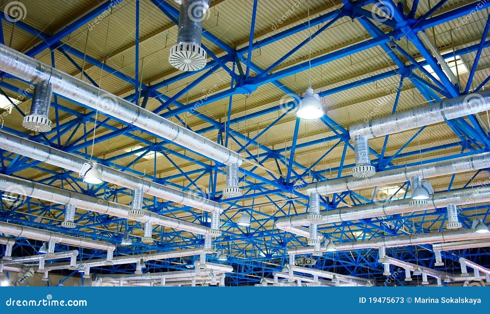 Storehouse ceiling stock image. Image of ventilation - 19475673