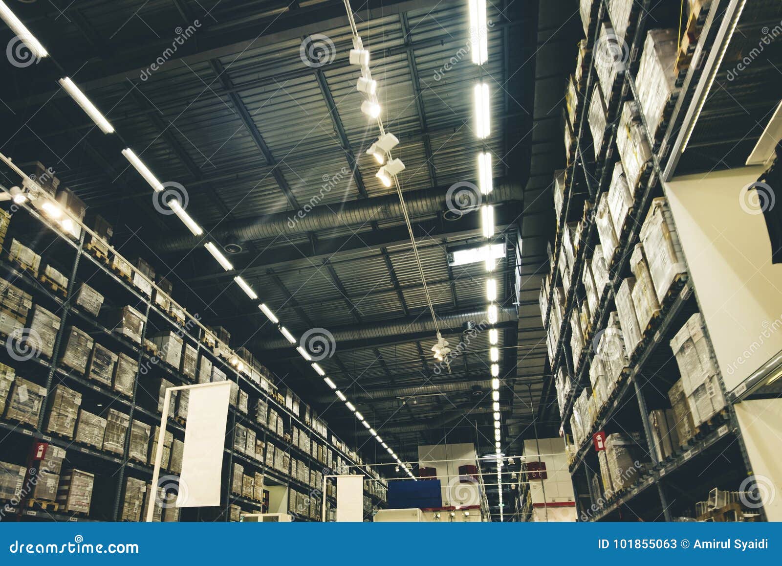 Storehouse or Modern Warehouse Exterior Stock Image - Image of large ...
