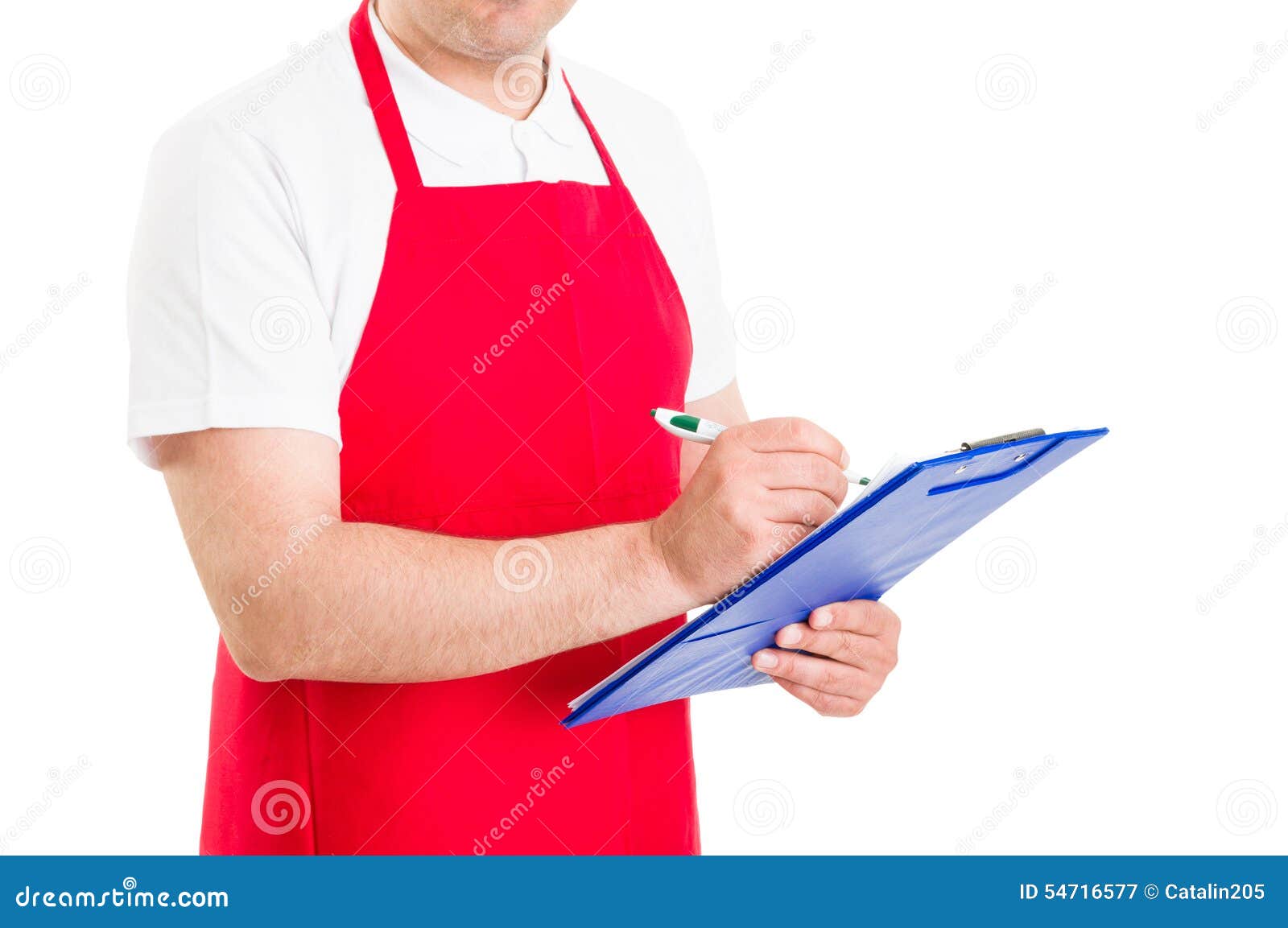 Storekeeper or Administrator Holding Clipboard Stock Image - Image of ...