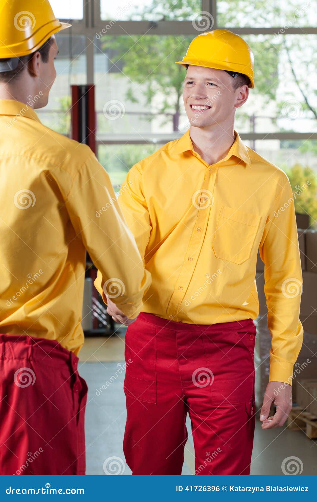 Storekeeper S Greeting before Work Stock Photo - Image of break, boss ...