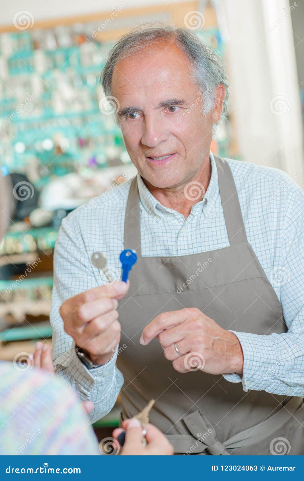 Storekeeper Selling Duplicate Keys Stock Image - Image of neighbourhood ...