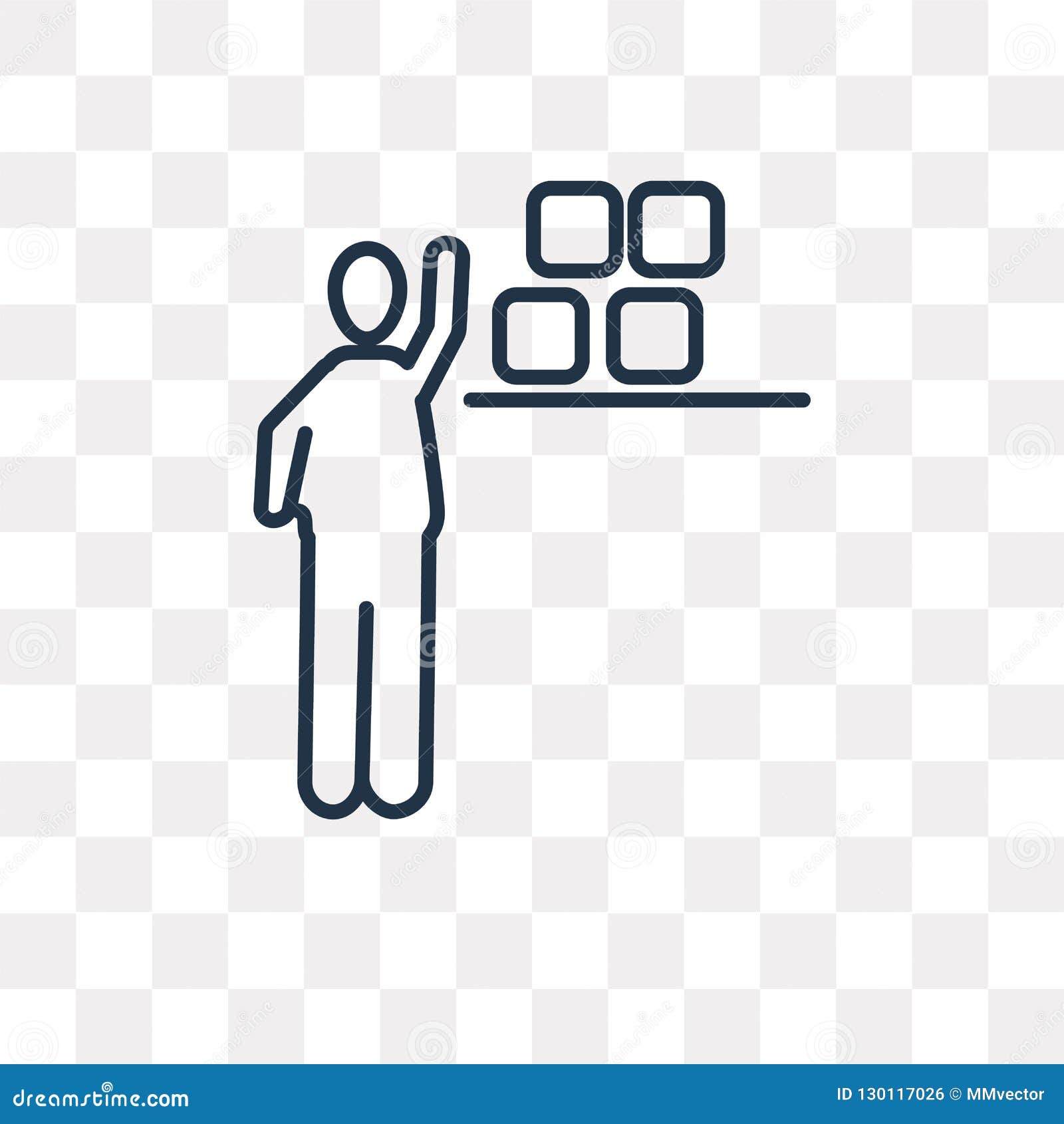 Storekeeper Vector Icon Isolated On Transparent Background, Line ...