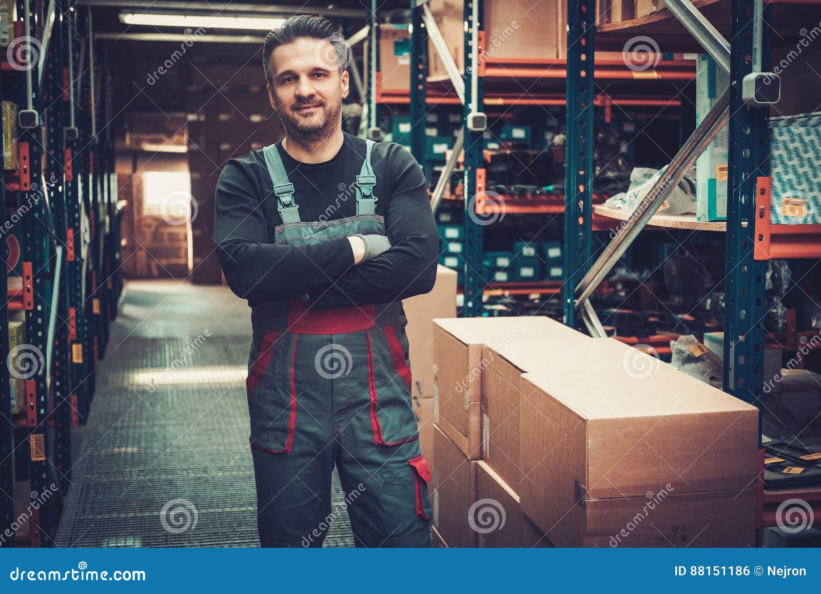 Storekeeper Working in a Warehouse Stock Photo - Image of dispatch ...