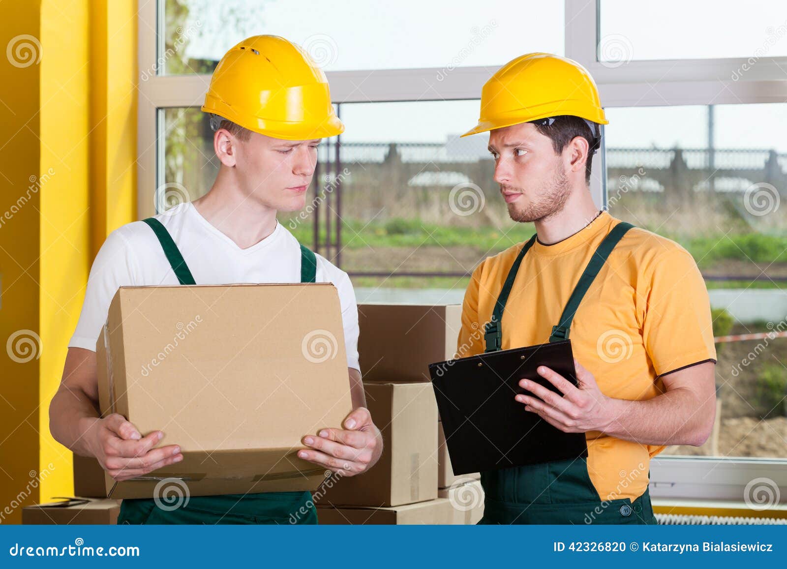 Storekeepers during Work at Warehouse Stock Photo - Image of logistic ...