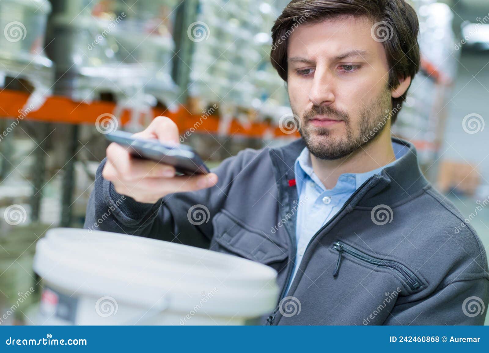 Storeman With Scanner At Warehouse Of Forwarding Royalty-Free Stock ...