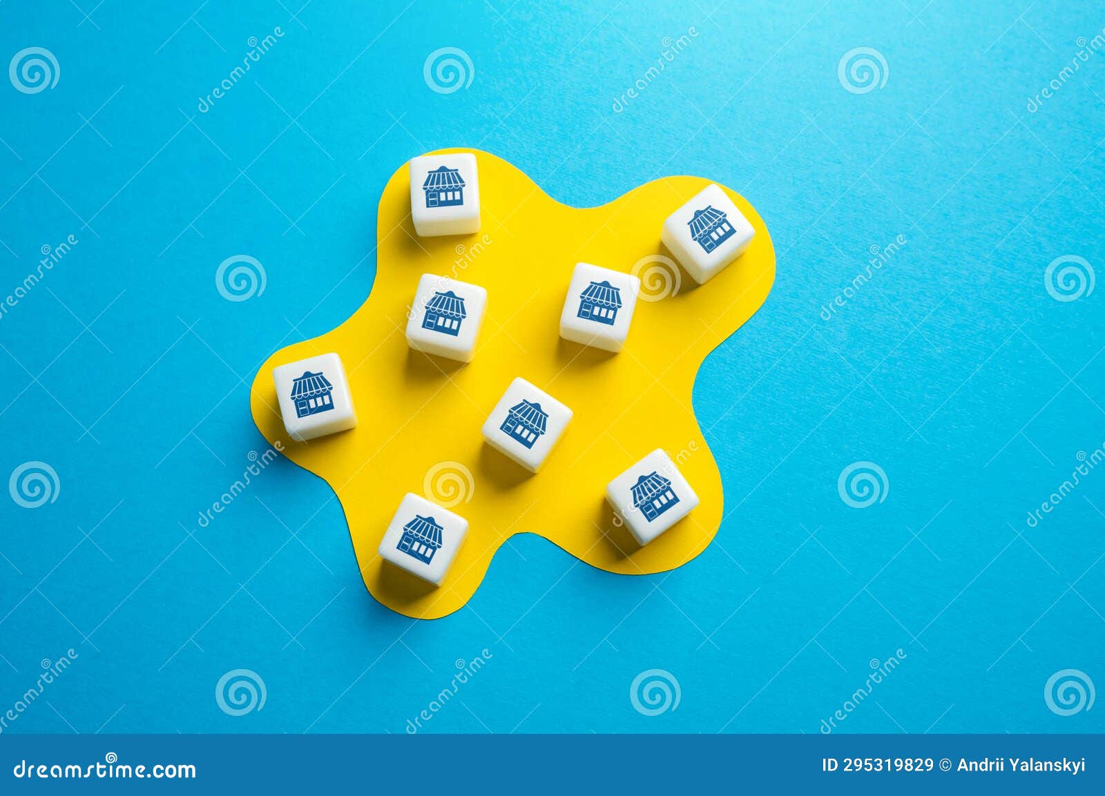 Stores Coverage. Competition for Territory and Customers Stock Image ...