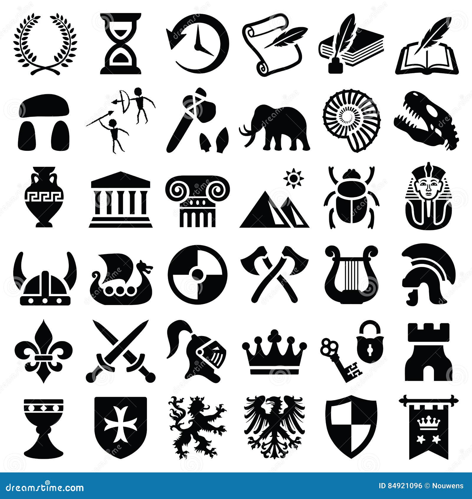 Storia Ed Icona Della Cultura Illustrazione Vettoriale - Illustrazione ...