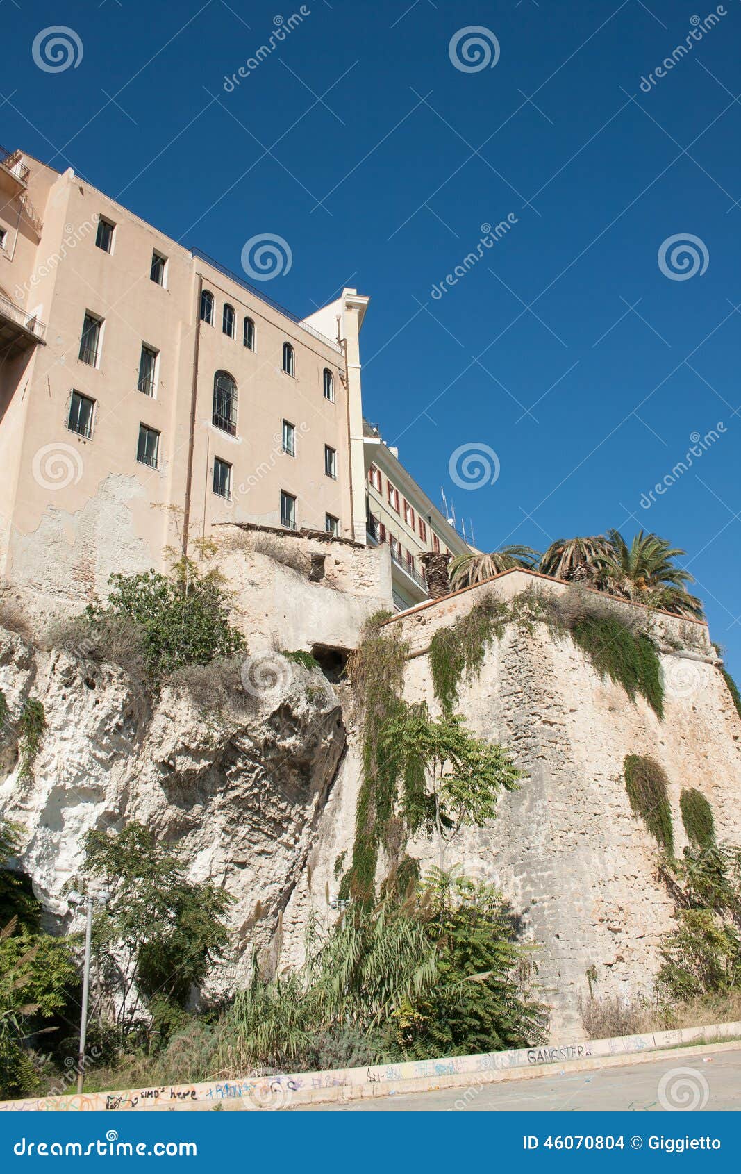 Storic Buildings in Cagliari Stock Photo - Image of cityscape ...