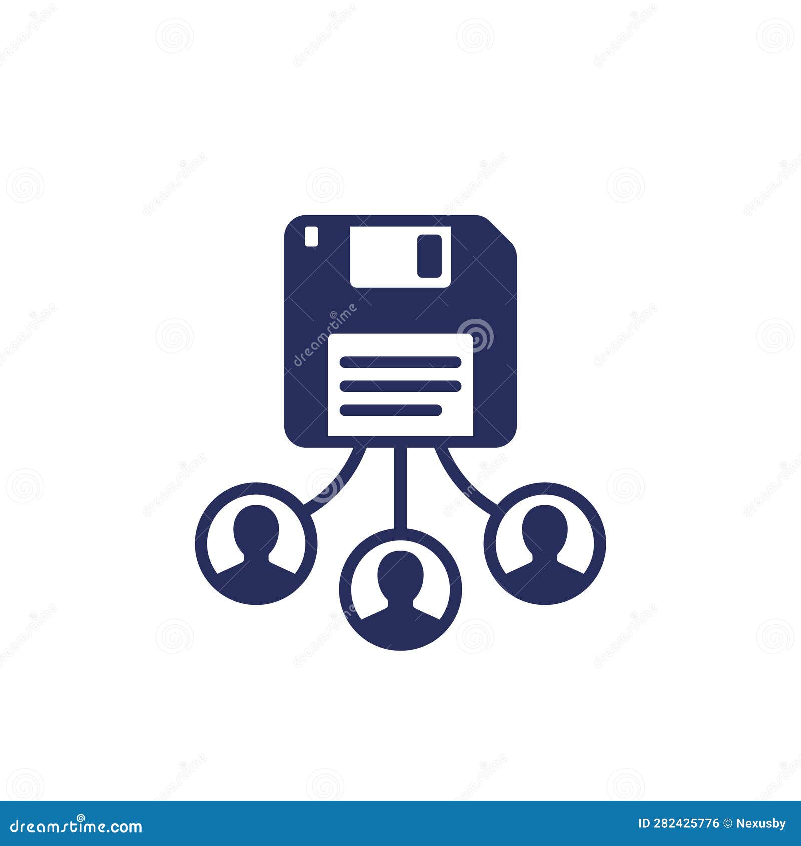 Storing User Data Icon on White Stock Vector - Illustration of vector ...