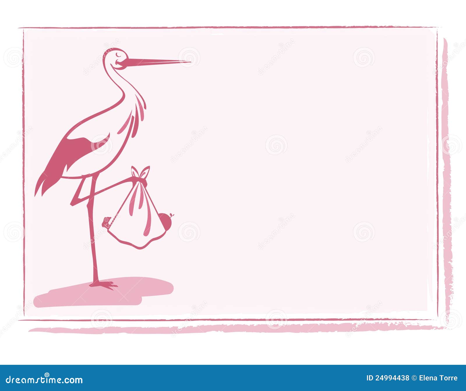 Pink Stork Clipart