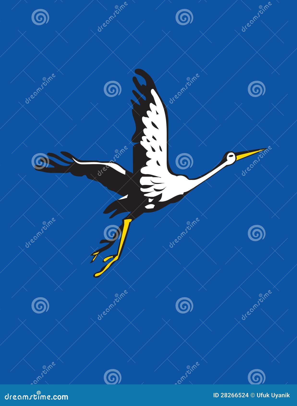 Stork With Blue Background Stock Photography | CartoonDealer.com #28266524