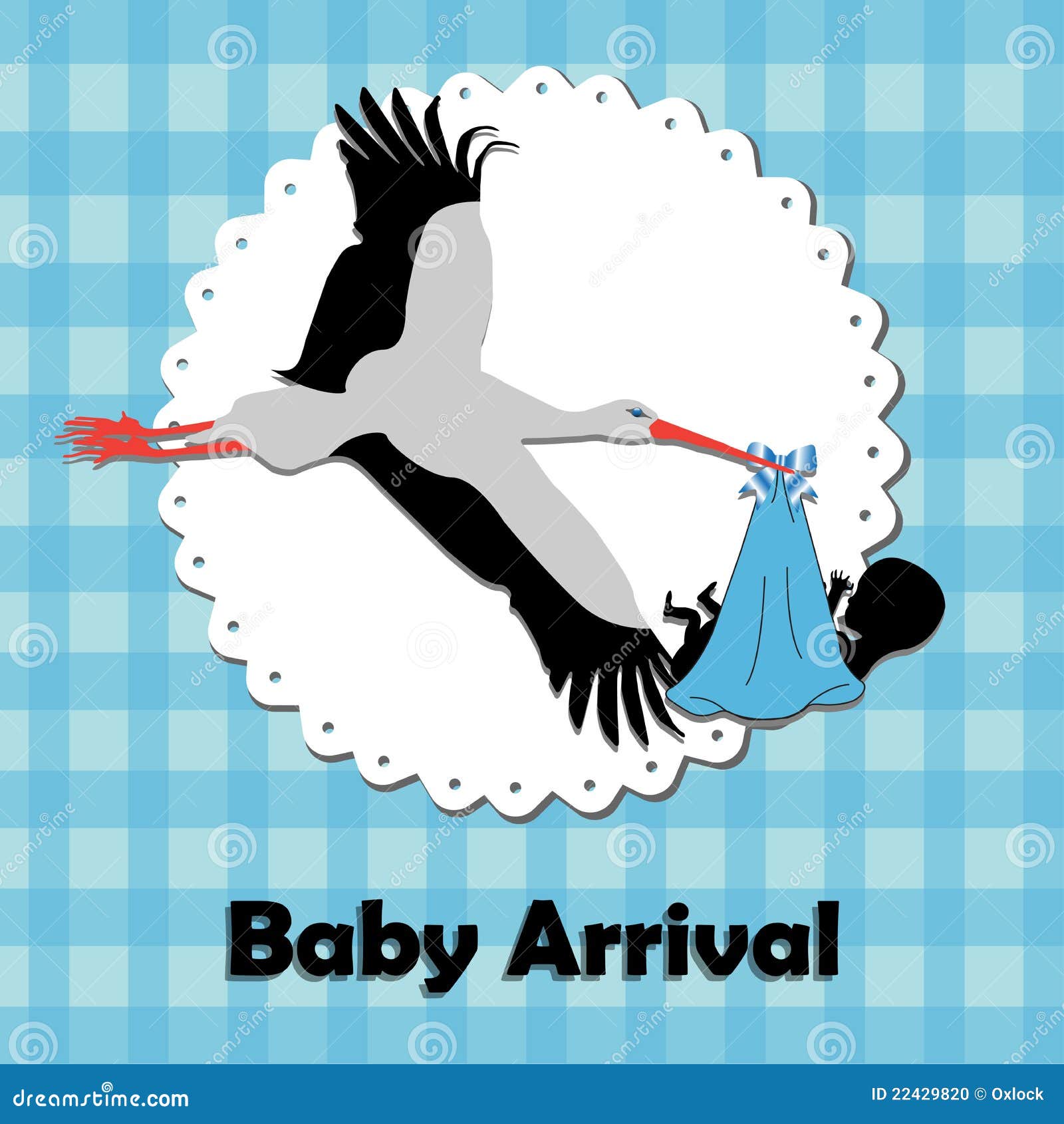 Stork Bringing Baby Isolated On Transparent Background. Vector ...