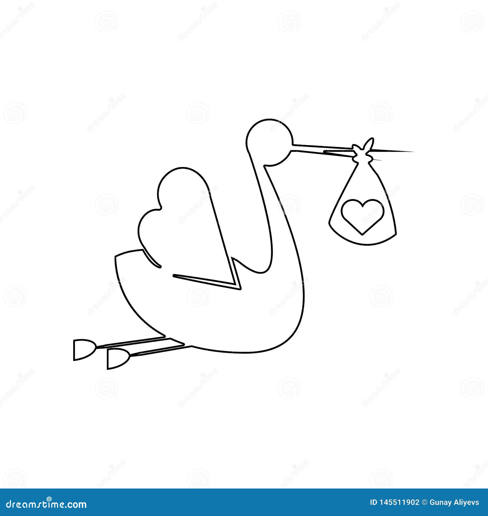 The Stork Brings the Baby Icon. Element of Baby for Mobile Concept and ...