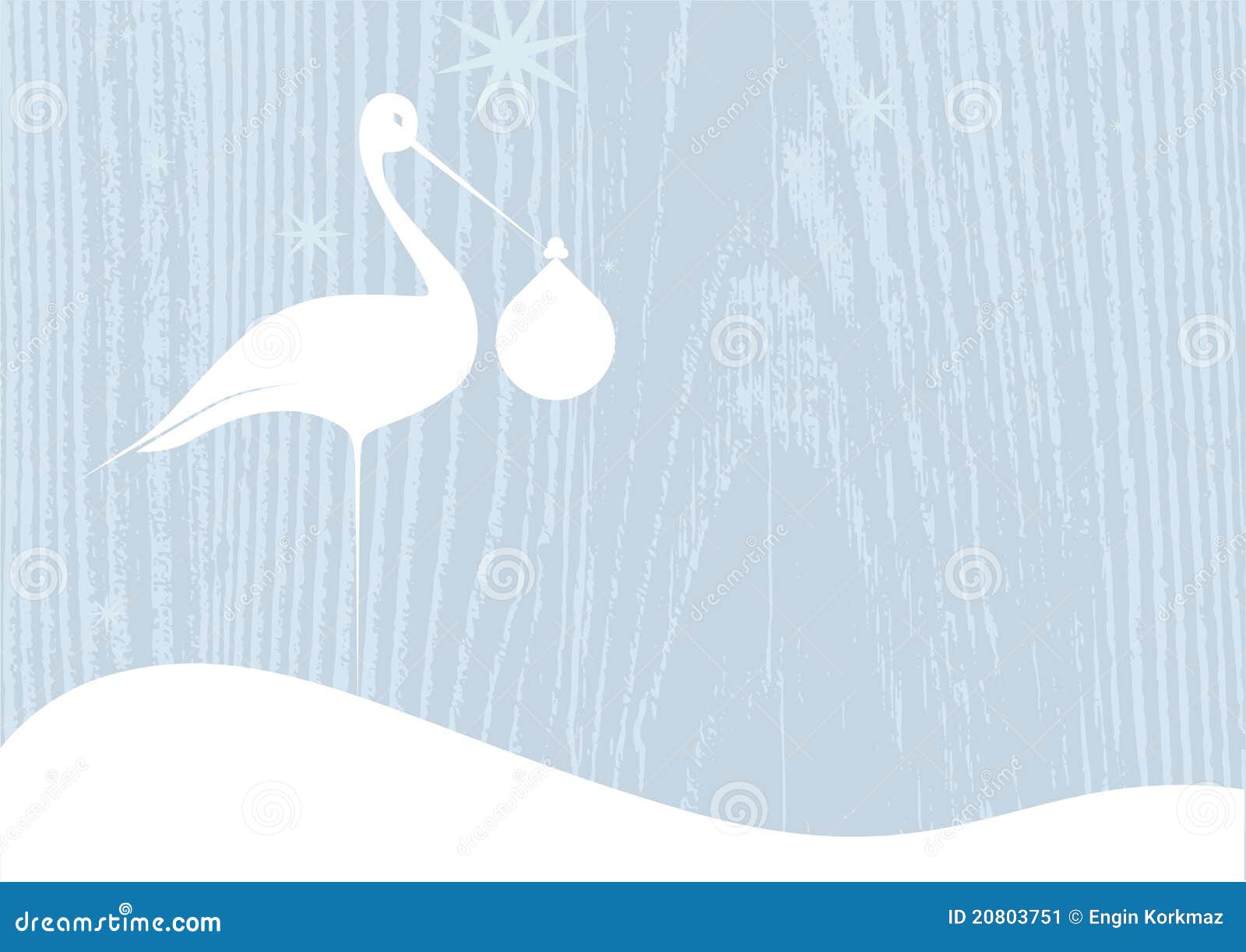 Stork with bundle stock vector. Illustration of blue - 20803751