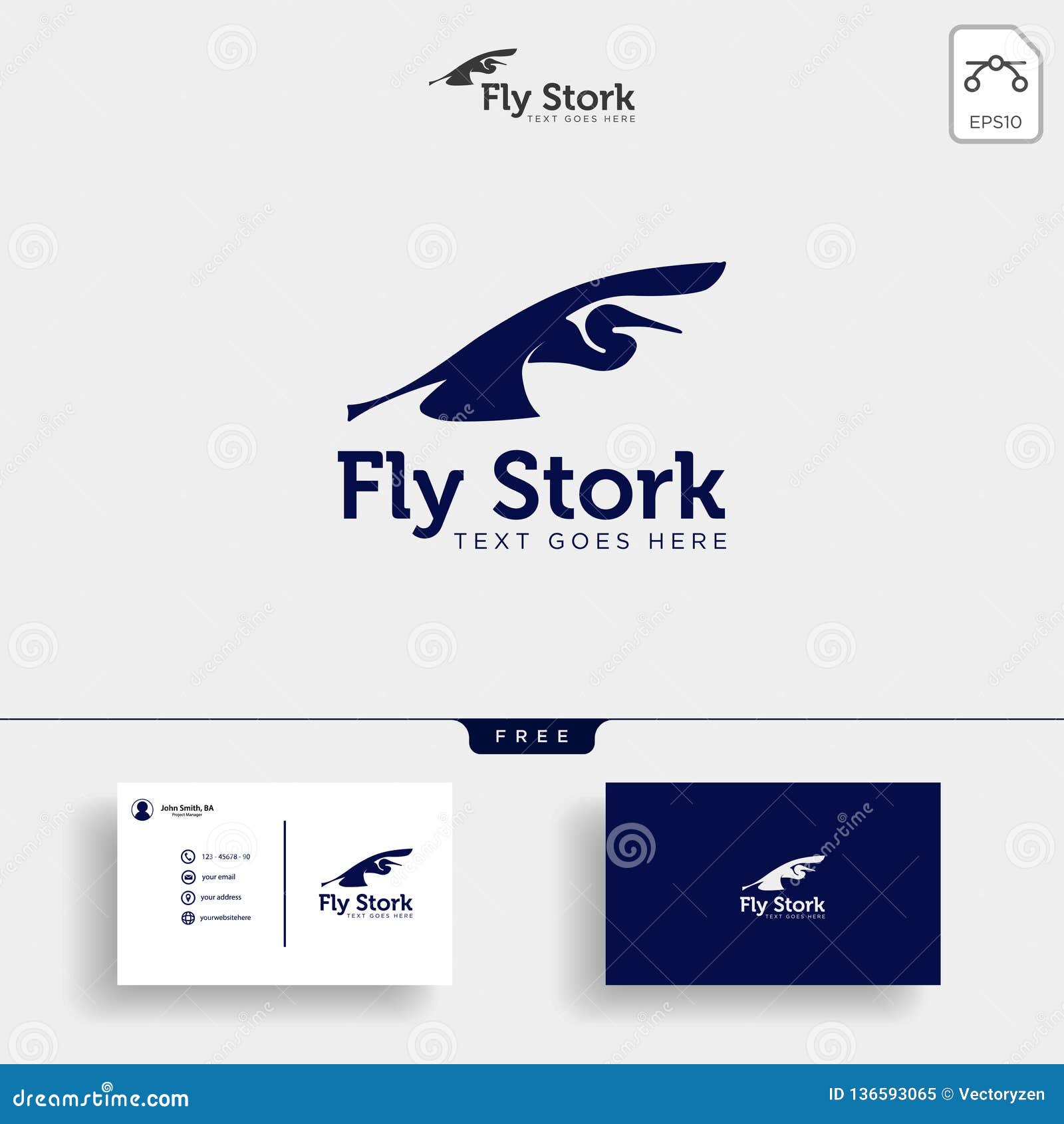 Stork Business Logo Template Creative Vector Illustration Stock Vector ...