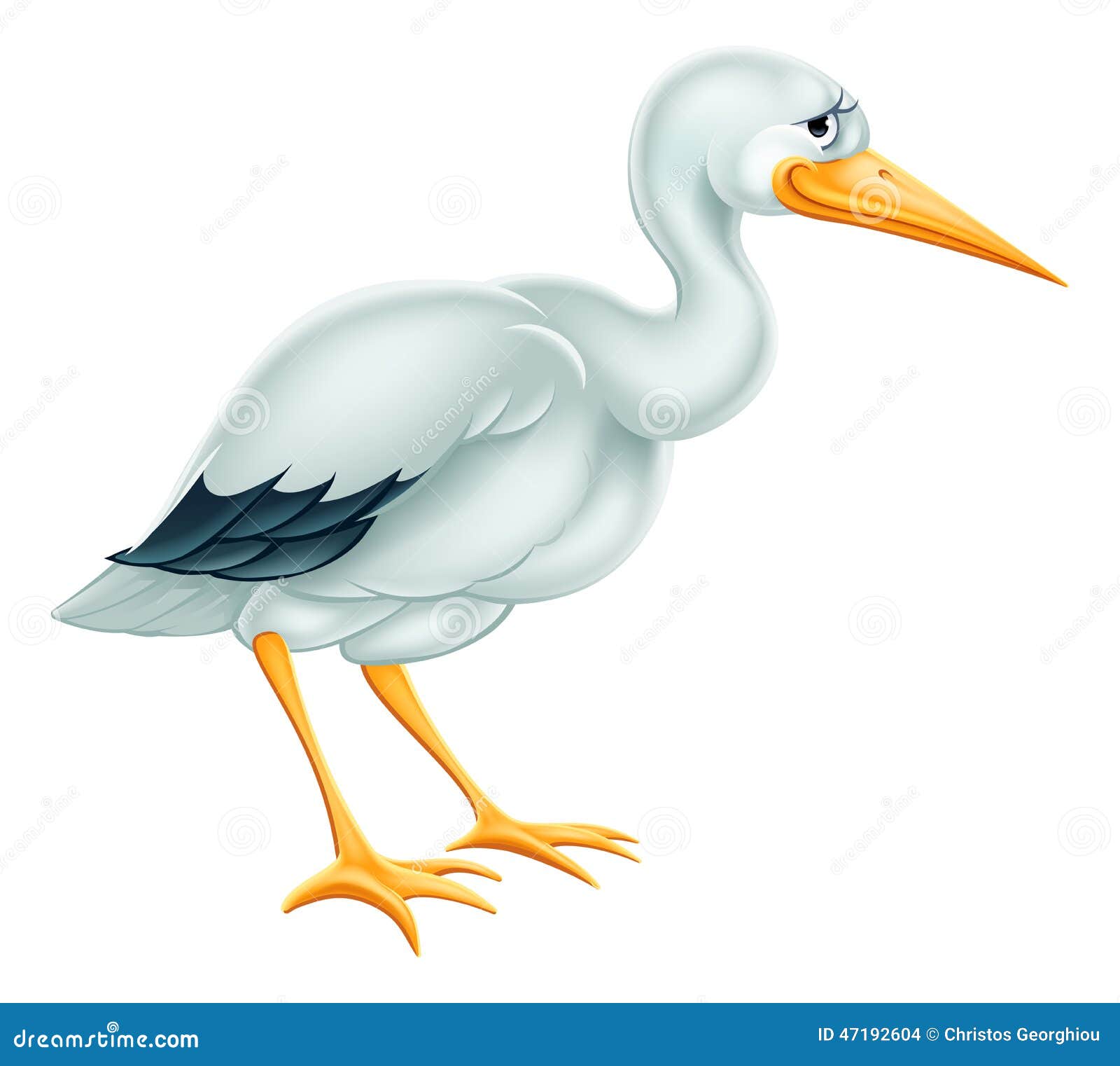 Stork Cartoon Stock Illustration - Image: 47192604