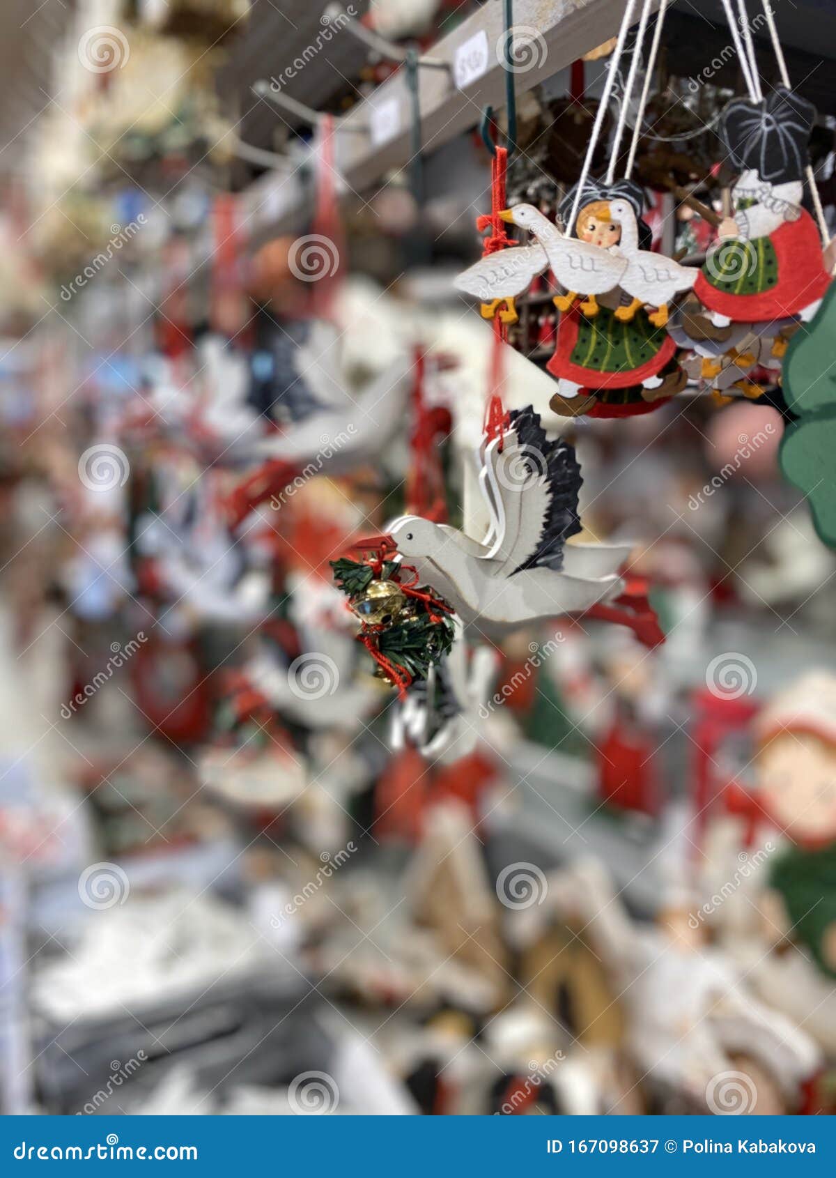 Stork Christmas decoration stock image. Image of christmas - 167098637