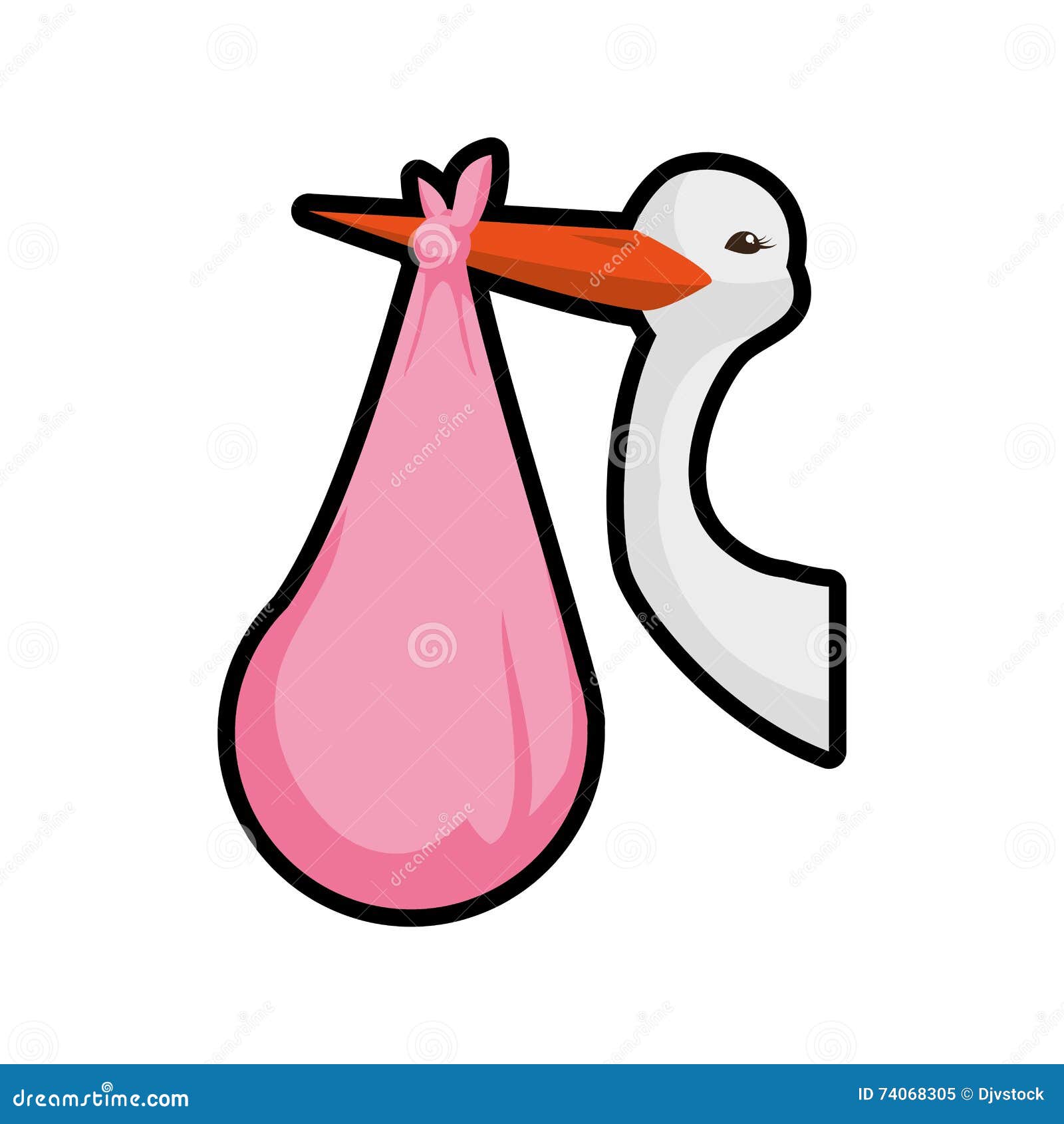 Stork Icon. Animal Concept. Vector Graphic Stock Illustration ...