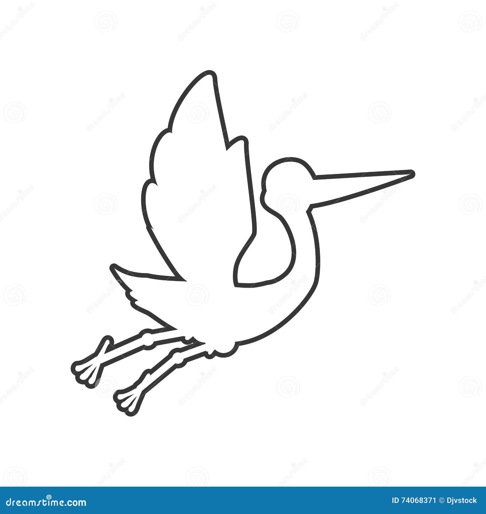 Stork Icon. Animal Concept. Vector Graphic Stock Illustration ...